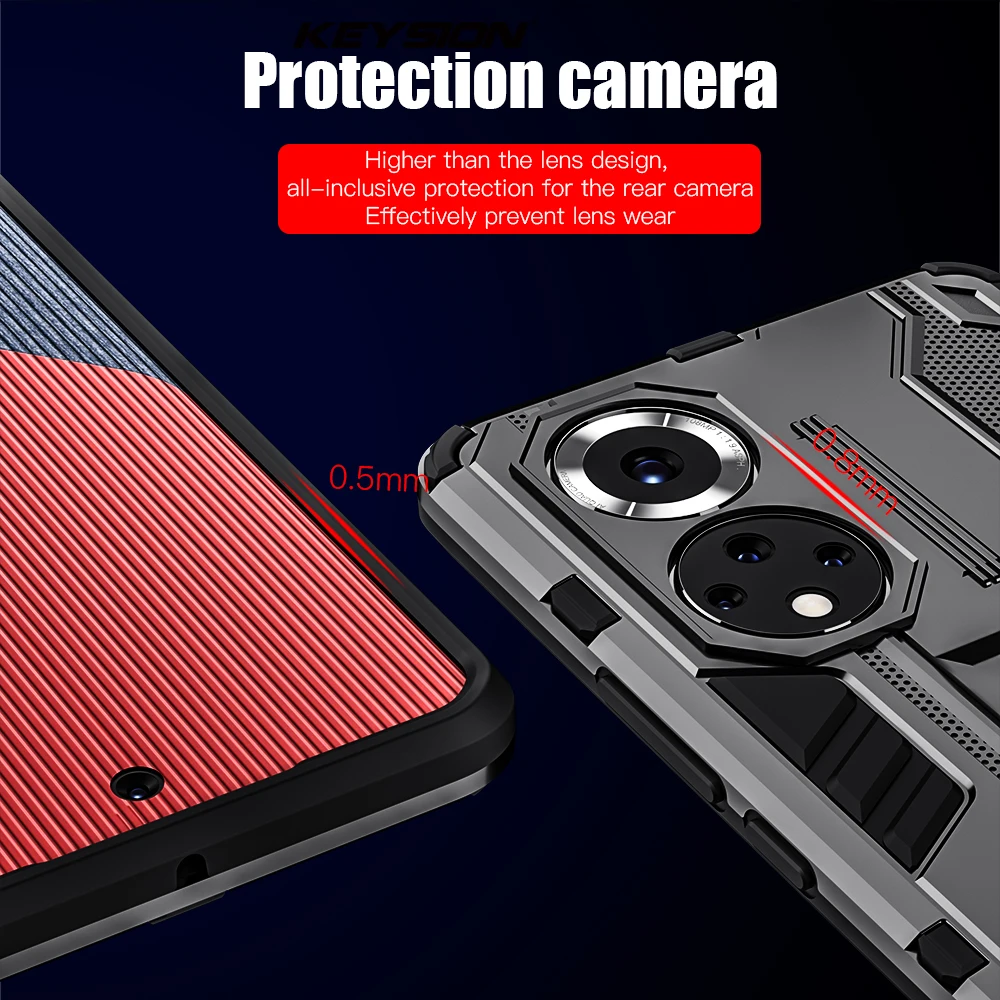 KEYSION Shockproof Armor Stand Phone Back Cover – Premium Protection ...