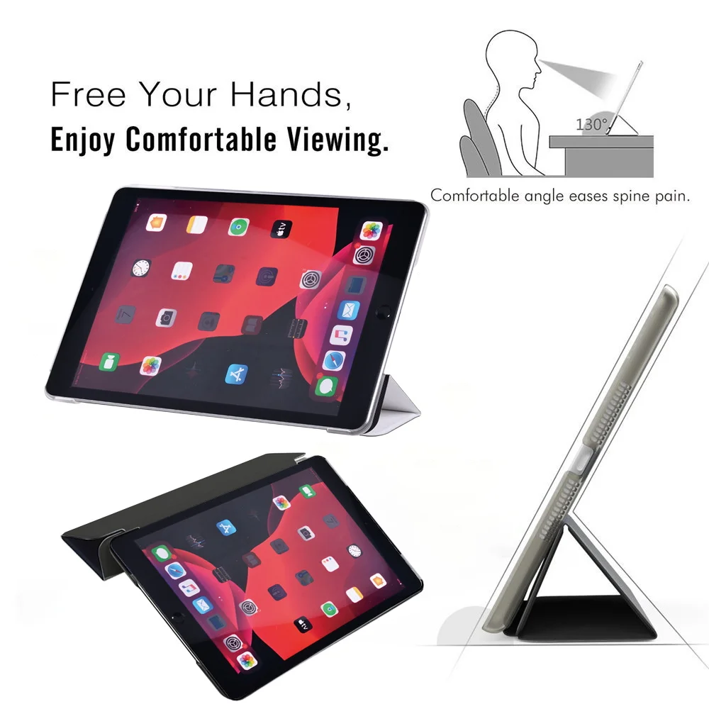 Premium Cartoon Smart Tri-Fold Stand Tablet Case for IPad 2020 8th 10.2 ...