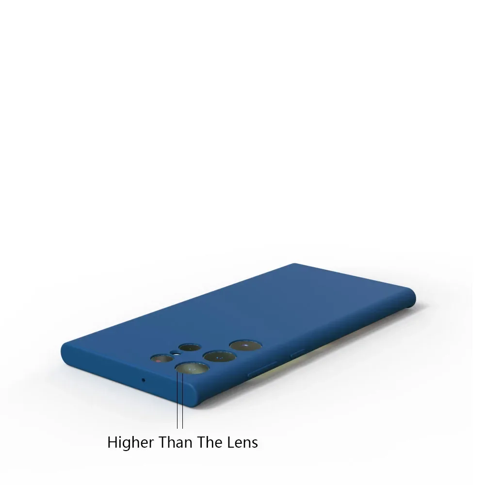 Silky Silicone Soft-Touch Back Protective Phone Case for S24 (Blue)