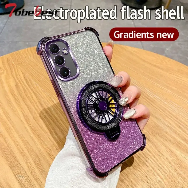 Sparkling Shockproof Gyro Phone Holder Case with Plating Finish for ...