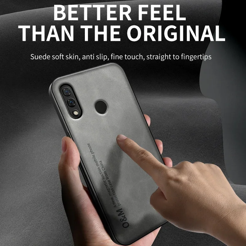 Premium Magnetic Leather and Silicone Case - Luxury Matte Finish Coque ...