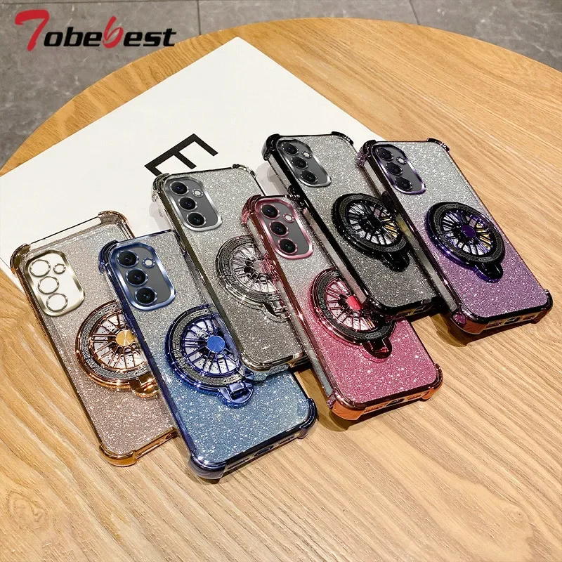 Sparkling Shockproof Gyro Phone Holder Case with Plating Finish for ...