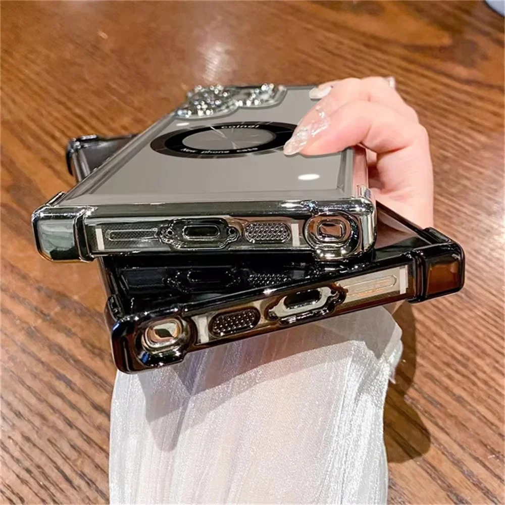 Enhanced Magnetic Clear Shockproof Phone Case with MagSafe Plating for ...