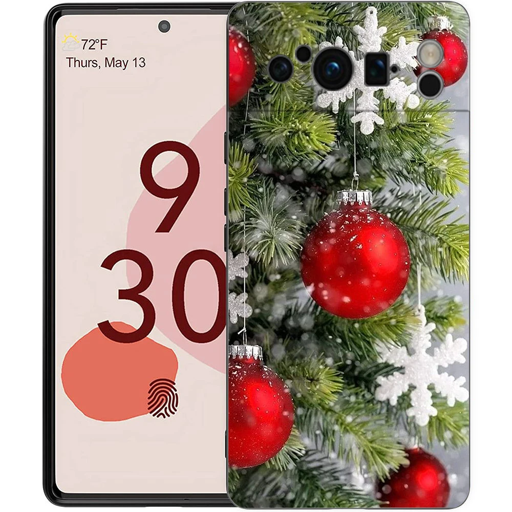 Christmas Graphic Printed Shockproof Black Silicone Phone Case for ...