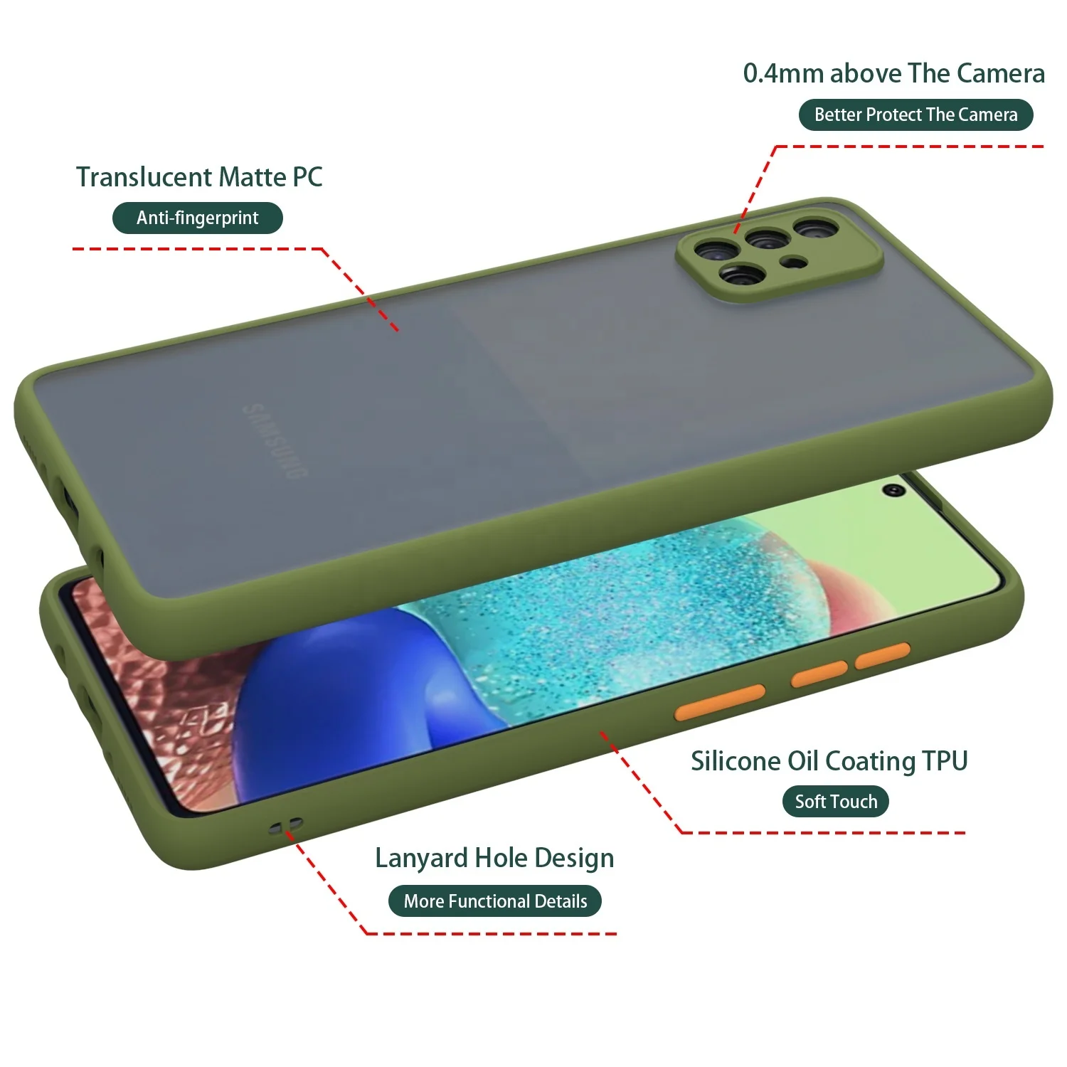 Premium Skin Feel Matte Translucent Phone Case - Durable PC TPU ...