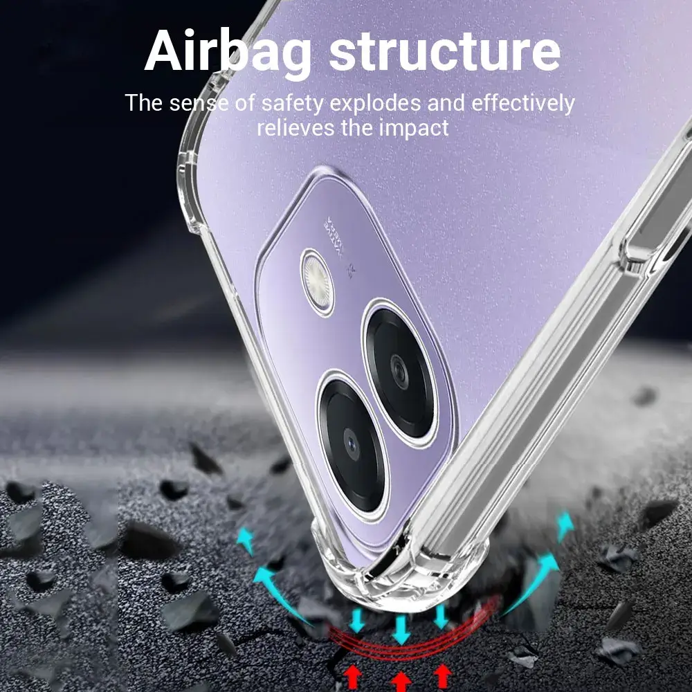 Enhanced Shockproof Airbag TPU Clear Soft Silicone Protective Phone ...