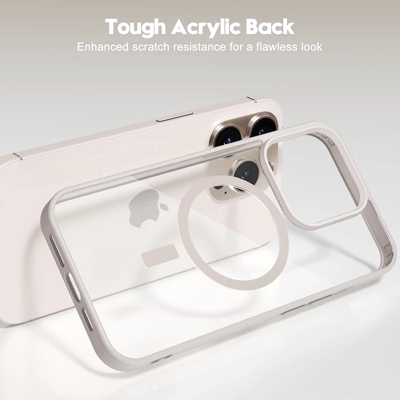 Luxury Magnetic Transparent Matte Slim Shockproof Phone Case for iPhone ...