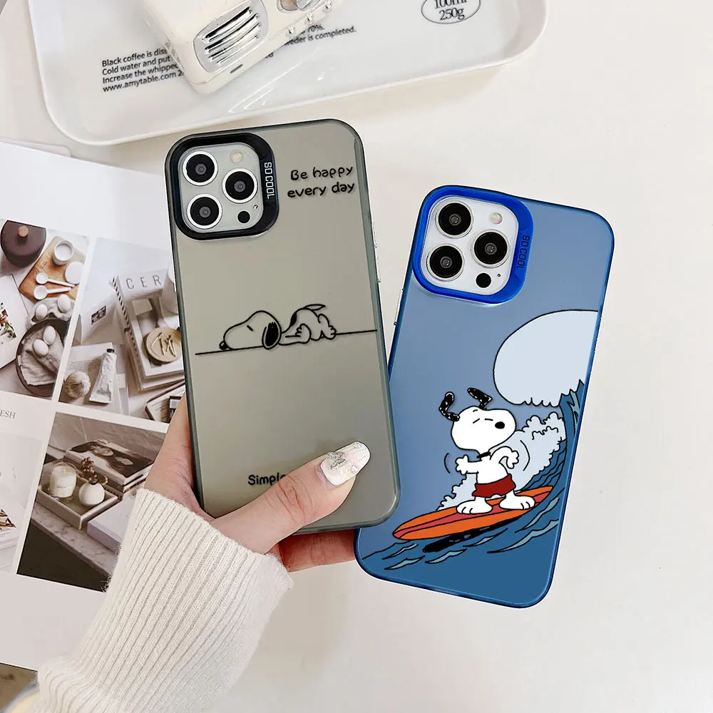 Whimsical Snoopy Character Hard PC Phone Case - Cartoon Design for ...