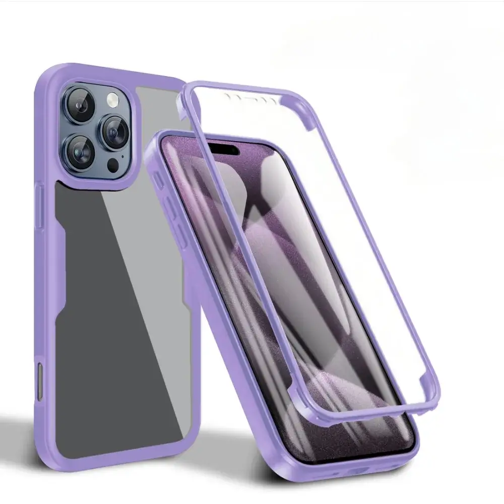 Crystal Clear 360° Protection Phone Case with Screen Shield for IPhone ...