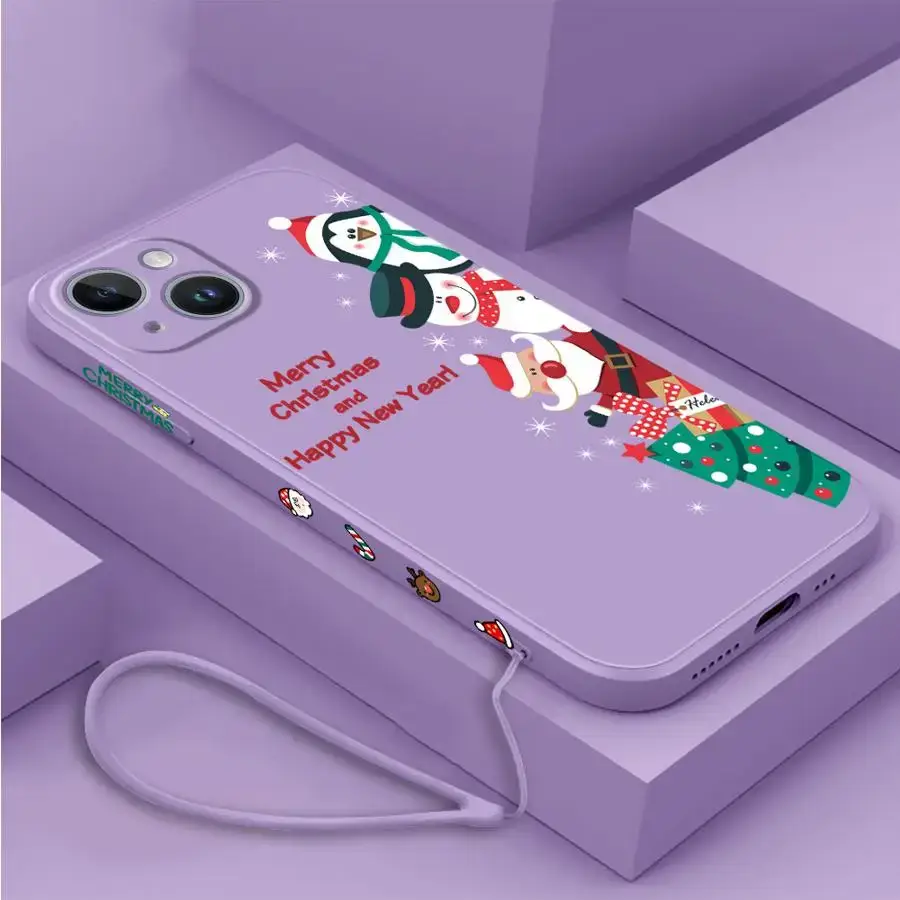 Festive Silicone Holiday Phone Case - Merry Christmas Edition for ...