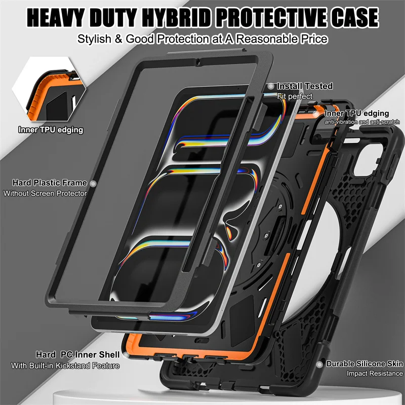 Ultimate Kickstand Shockproof Tablet Case with Shoulder Strap – Durable ...