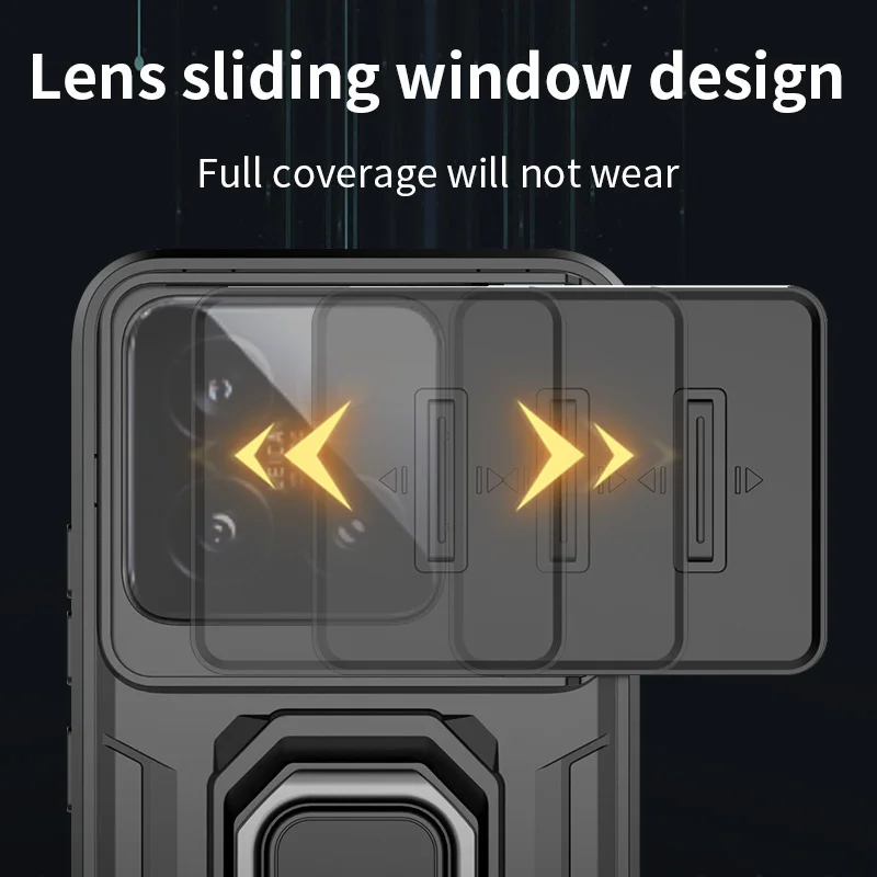 Shockproof Armor Phone Case with Camera Protection and Ring Holder ...