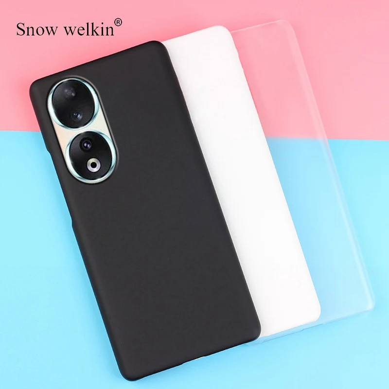 Luxury Rubberized Matte Hard Plastic Case Cover – Sleek Protection for Honor 90 Pro (Black)