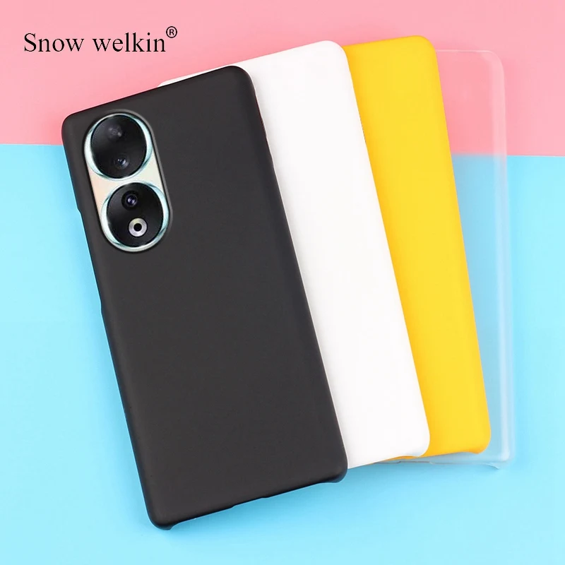 Luxury Rubberized Matte Hard Plastic Case Cover – Sleek Protection for Honor 90 Pro (Black)