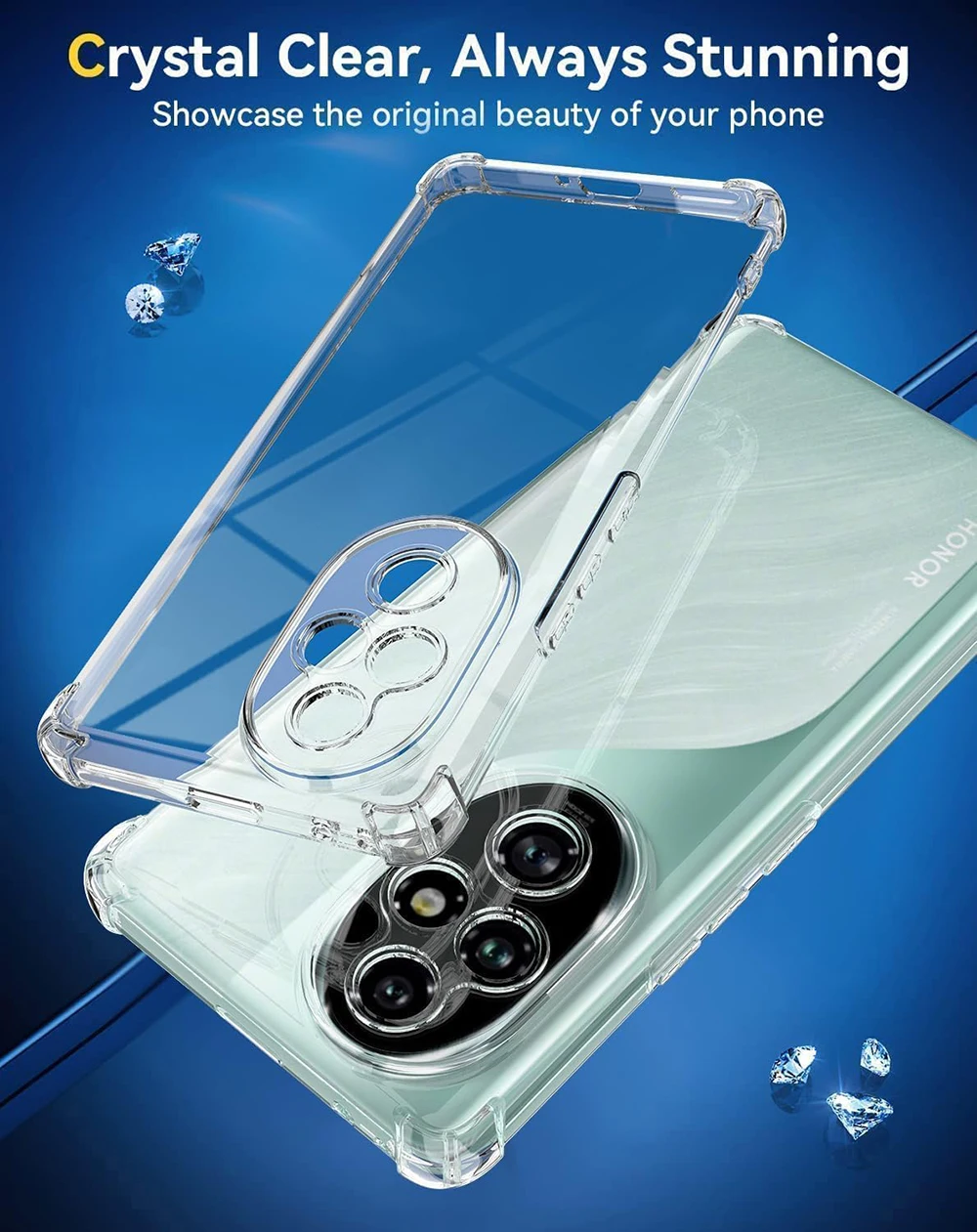 Shockproof Clear Silicone Soft Phone Case for HONOR X6 A