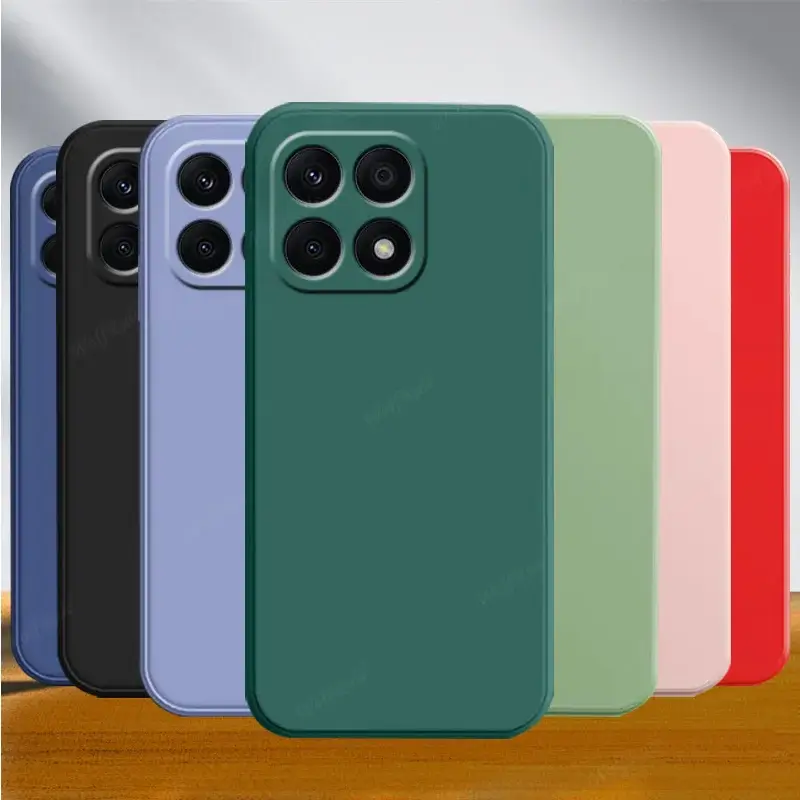 Shockproof Liquid Silicone TPU Case Cover for Honor X7 A (Black)