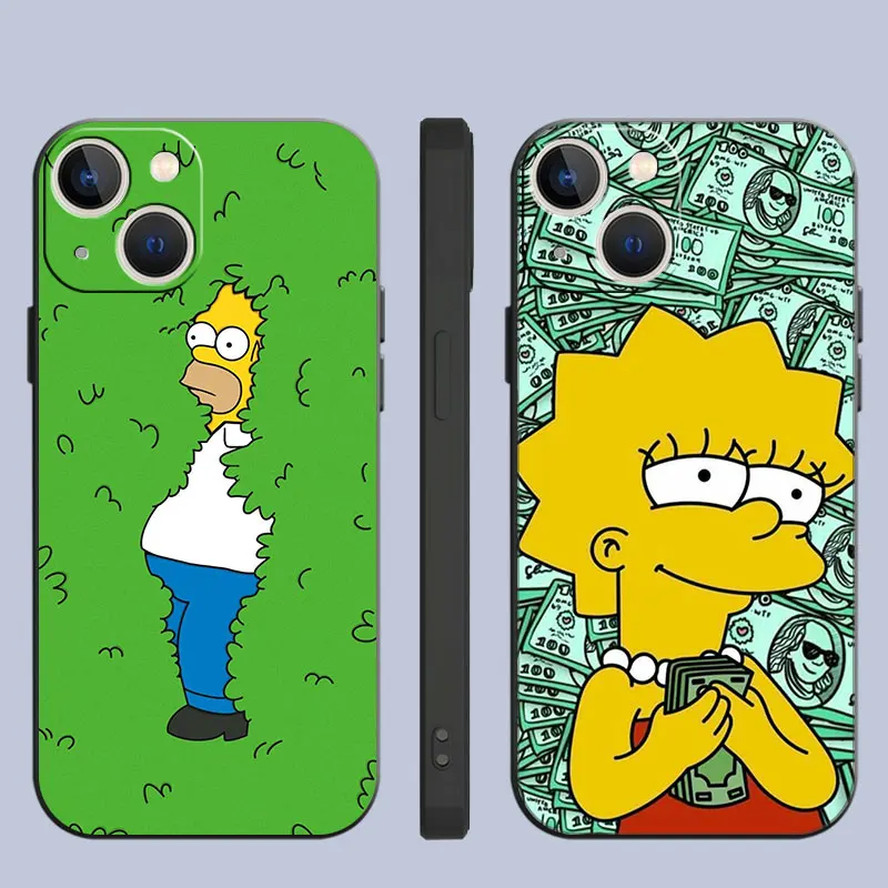 Black Soft TPU Phone Case with Funny Homer Simpson Design for iPhone 7 ...