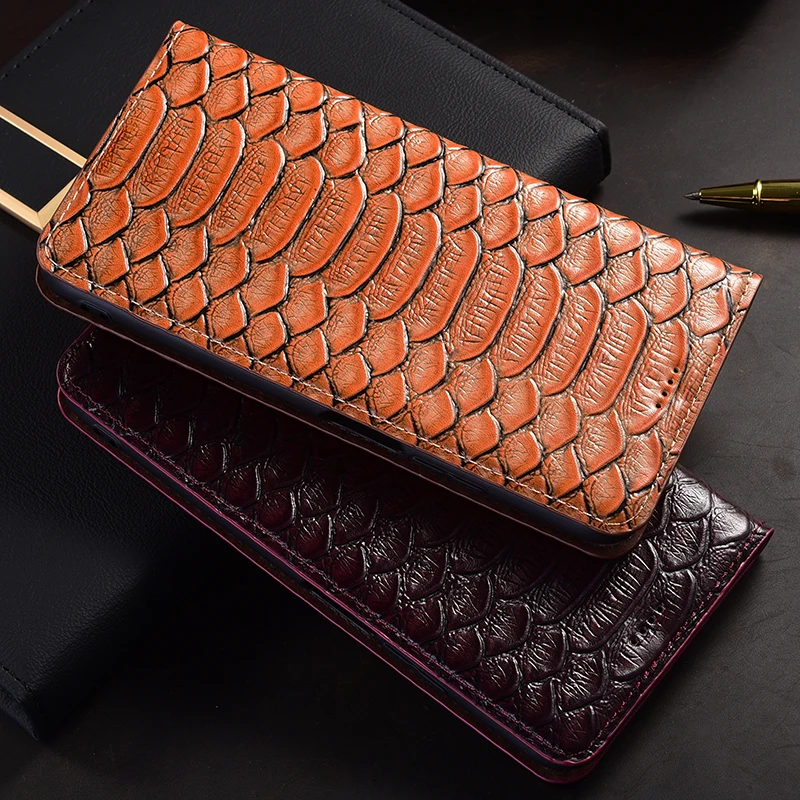 Premium Python Genuine Leather 3D Business Phone Case for Honor 70 Pro ...