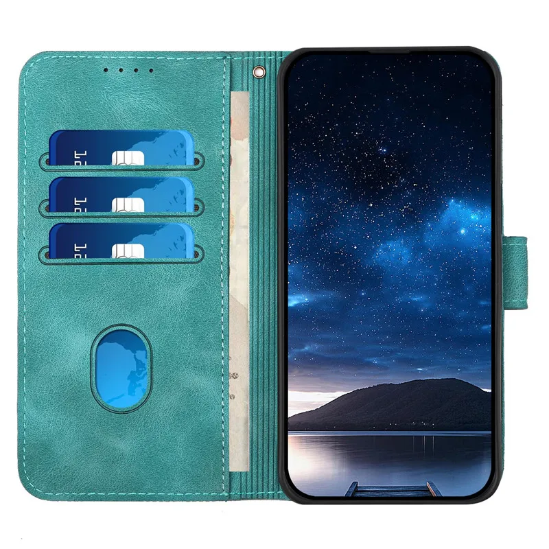 Floral Pattern Leather Phone Case with Wallet and Card Holder - Flip ...