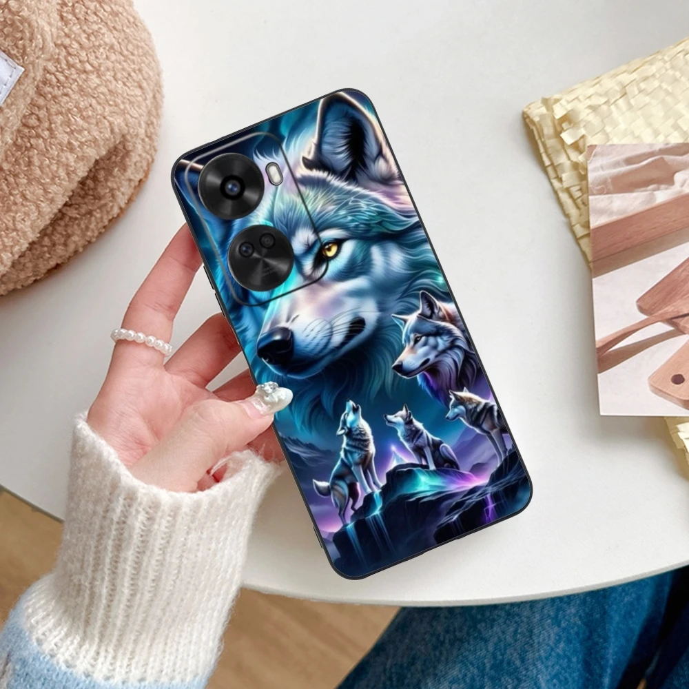 Majestic Wolf Art Black Soft Phone Cover Shell for Nova12 Pro (Z1)