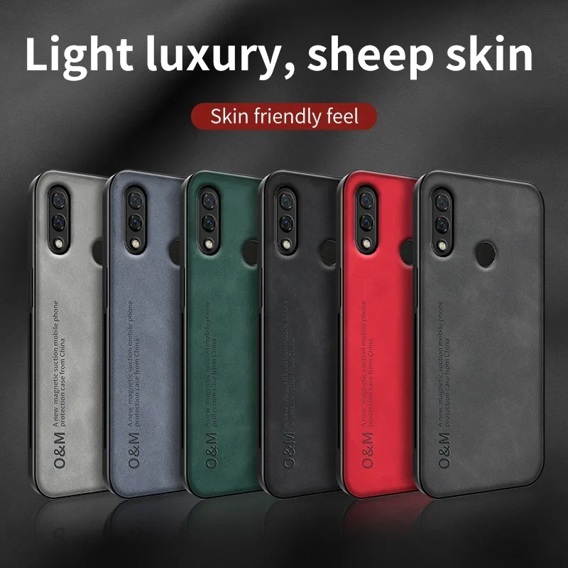 Premium Magnetic Leather and Silicone Case - Luxury Matte Finish Coque ...