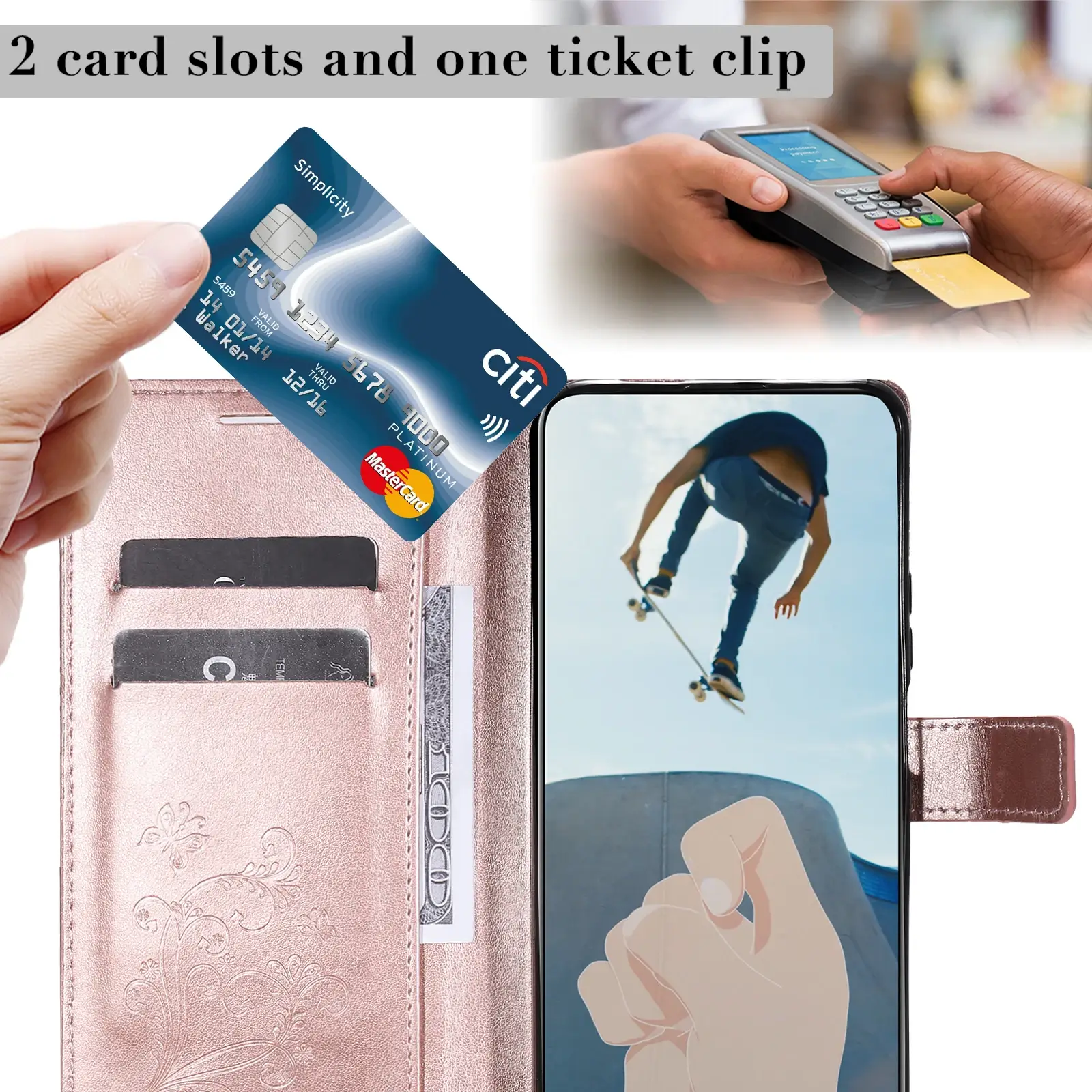 Elegant Butterfly Embossed Leather Wallet Flip Case for P9 Lite Mini (02)