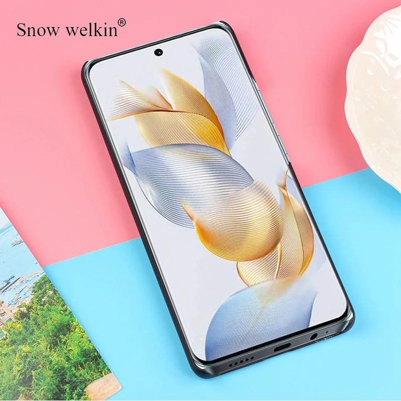 Luxury Rubberized Matte Hard Plastic Case Cover – Sleek Protection for Honor 90 Pro (Black)