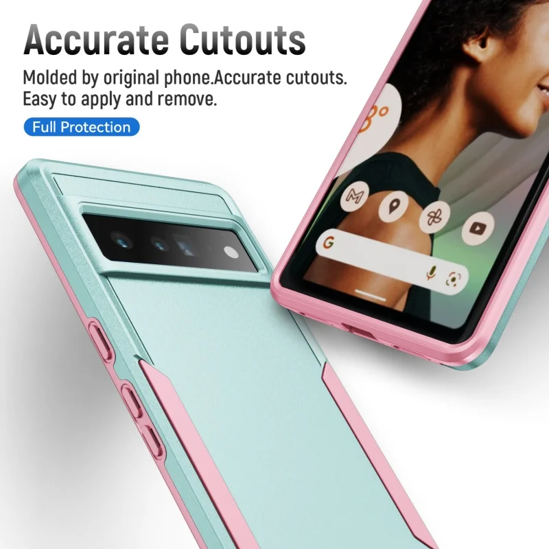 Luxury Heavy Duty Hybrid Armor Matte Shockproof Phone Case with Hard PC Bumper Back Cover for ...