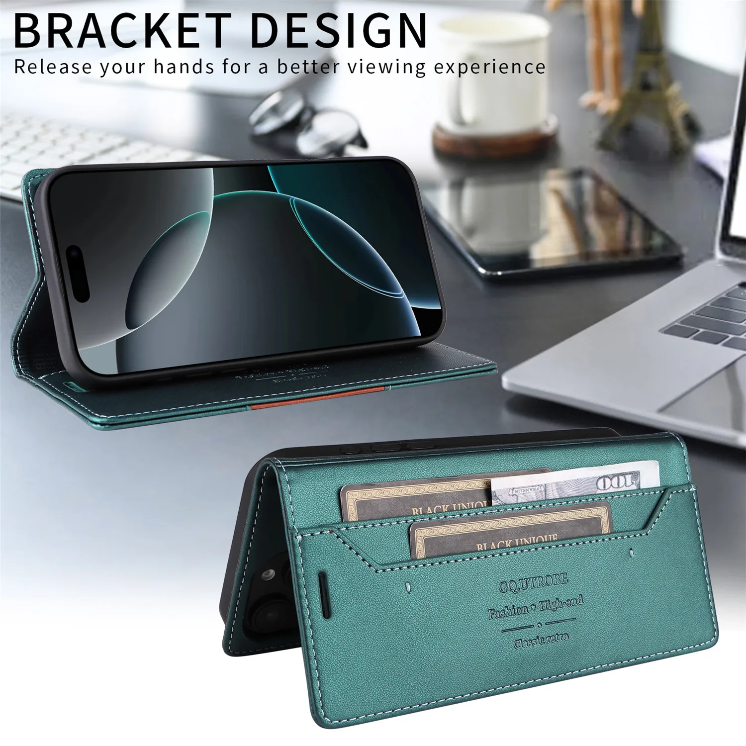 Luxury Leather Flip Phone Case with Magnetic Wallet and Stand Feature ...