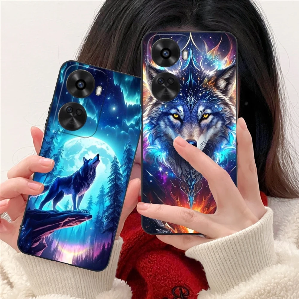 Majestic Wolf Art Black Soft Phone Cover Shell for Nova12 Pro (Z1)