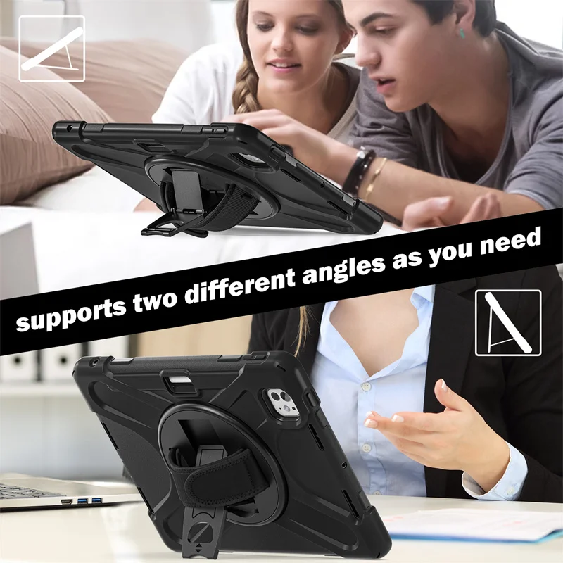Ultimate Kickstand Shockproof Tablet Case with Shoulder Strap – Durable ...