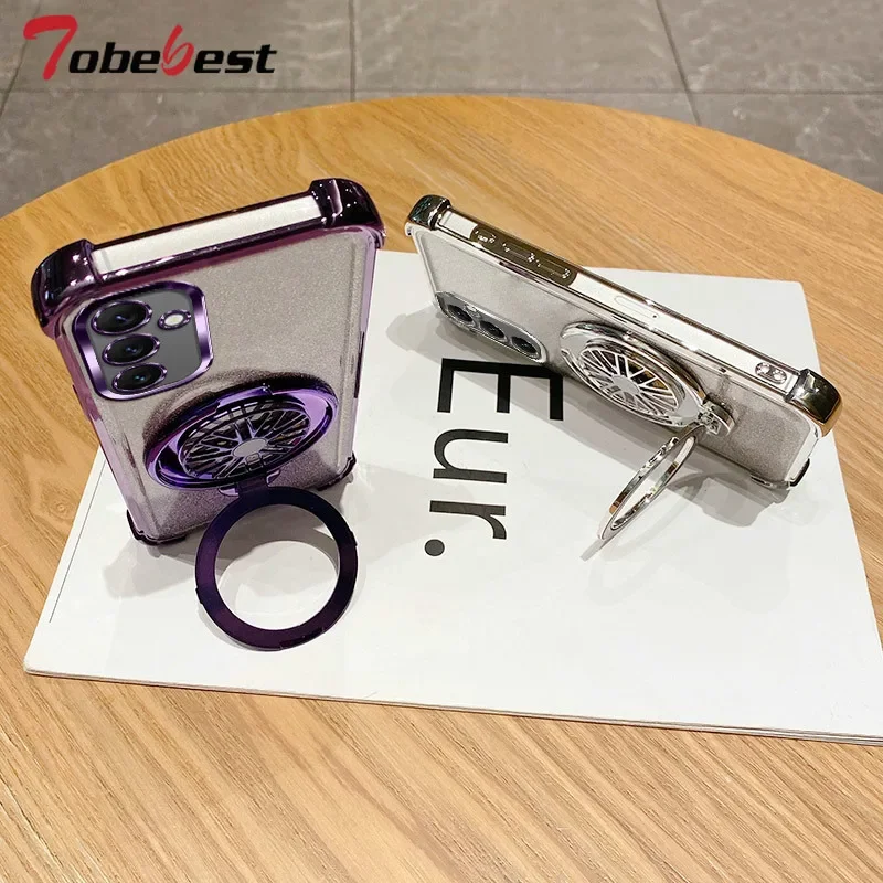 Sparkling Shockproof Gyro Phone Holder Case with Plating Finish for ...