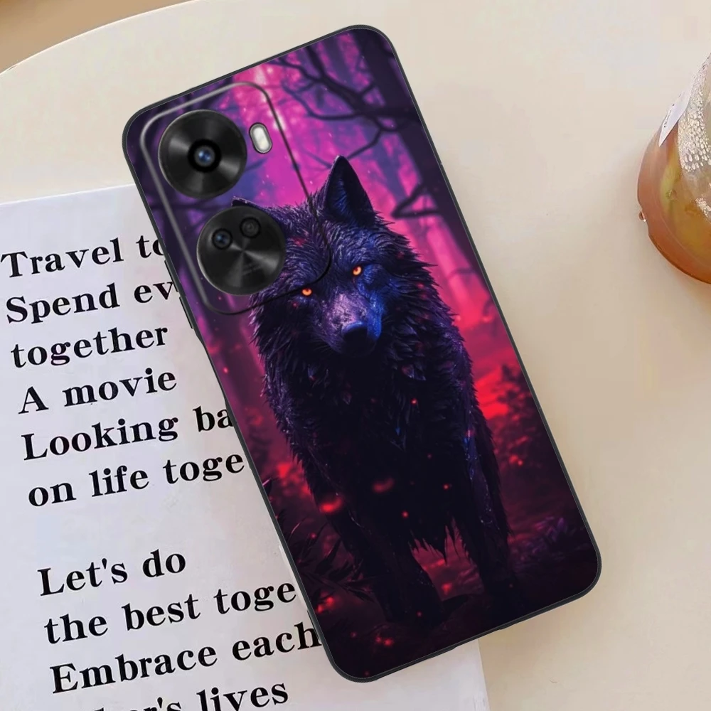 Majestic Wolf Art Black Soft Phone Cover Shell for Nova12 Pro (Z1)