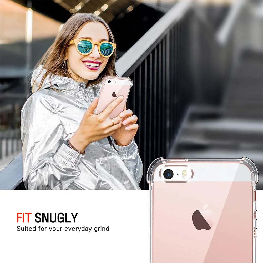 Crystal Clear Shockproof Silicone Case with TPU Protection for iPhone ...