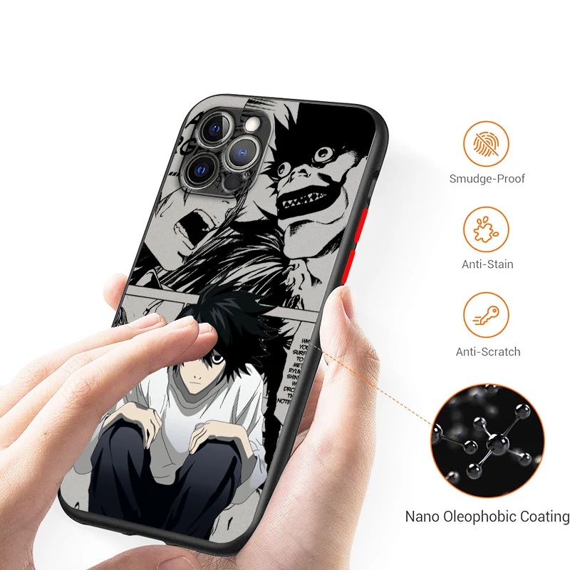 Anime Death Note Boy Frosted Translucent Phone Case for IPhone 7 8 Plus ...