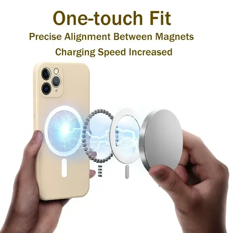 Liquid Silicone Shockproof Phone Case with Magnetic Wireless Charging ...