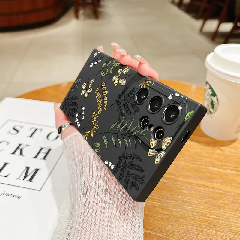 Elegant Leaf Pattern Soft Phone Case - Stylish Protective Cover for Note 20 (2)