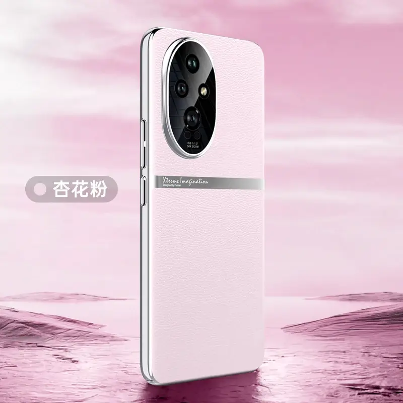 Electroplating Luxury Leather Business Style Shockproof Anti-Fall Phone ...