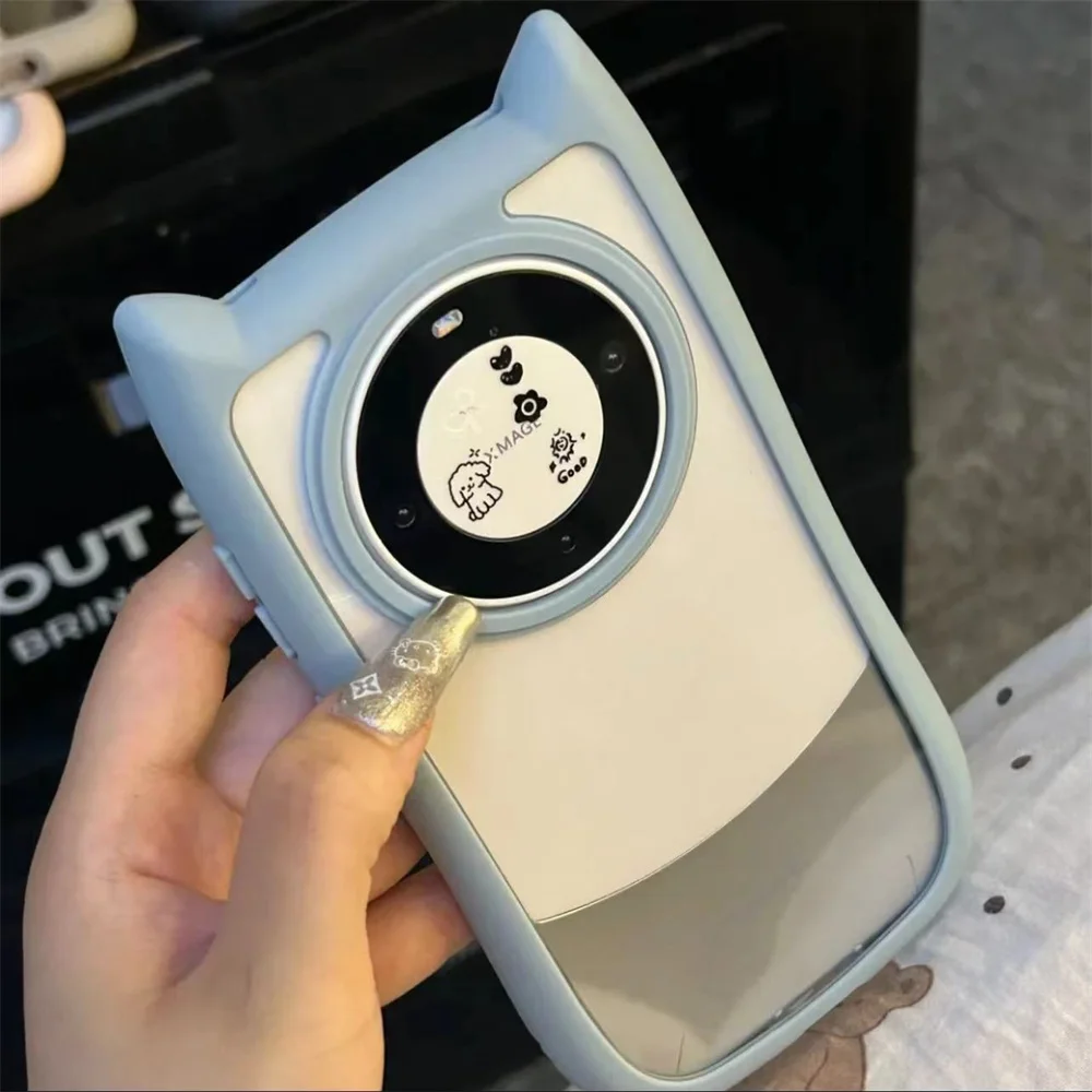 Adorable INS Korea Transparent Cat Ears Case - Ultra Protection & Style ...