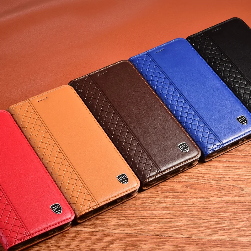 Luxury Genuine Leather Magnetic Flip Phone Case - Business Edition for ...