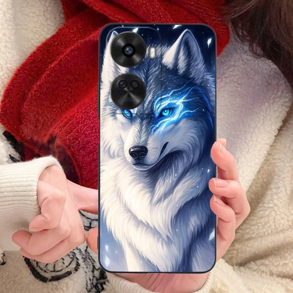 Majestic Wolf Art Black Soft Phone Cover Shell for Nova9 (Z1)
