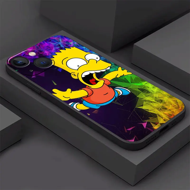 Black Soft TPU Phone Case with Funny Homer Simpson Design for iPhone 7 ...