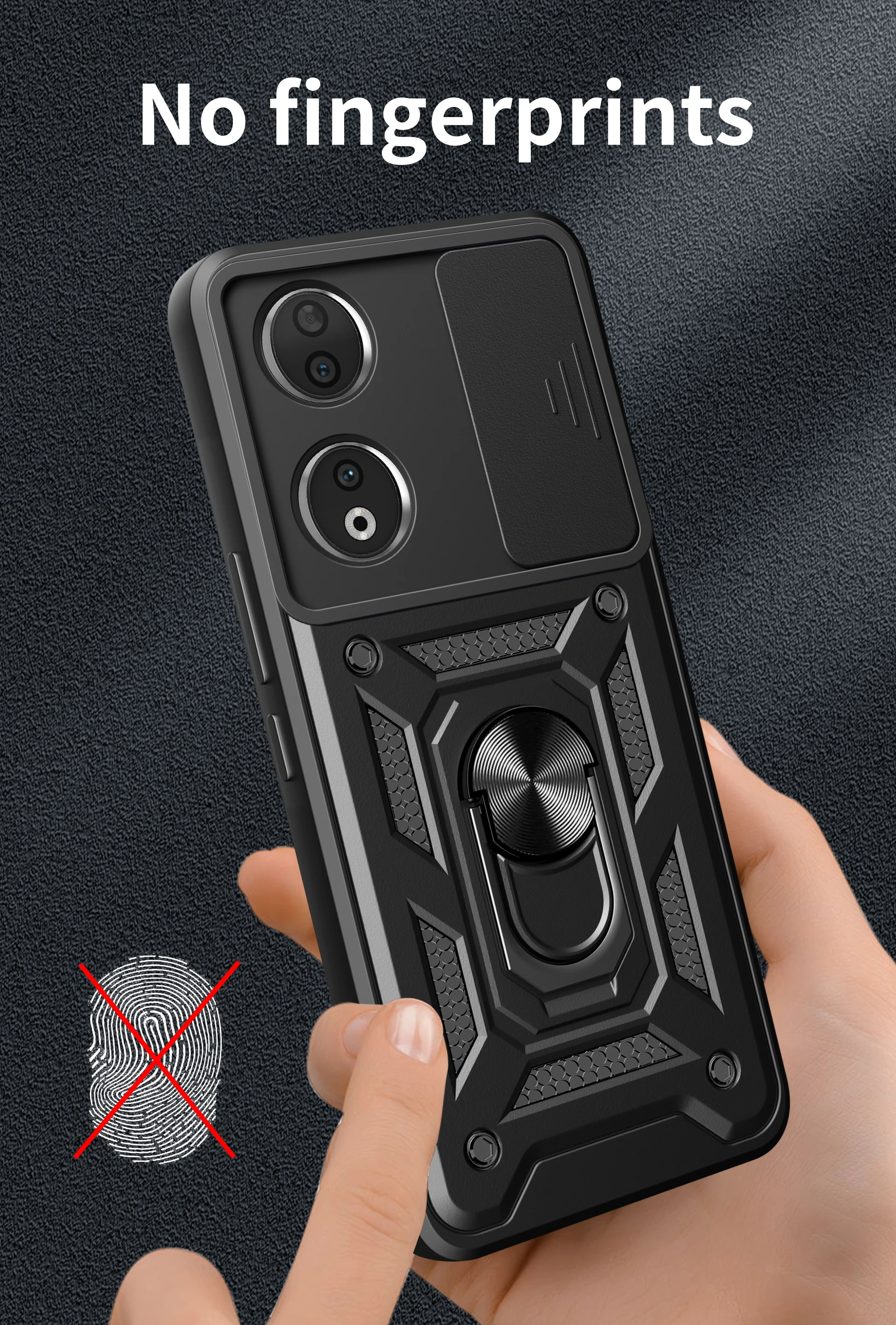 Shockproof Armor Phone Case with Car Holder & Camera Lens Protection ...