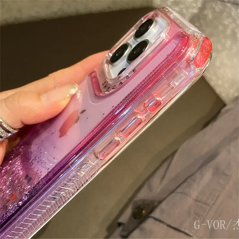 Sparkling Clear Glitter Gradient Phone Case - Cute & Fashionable Cover ...