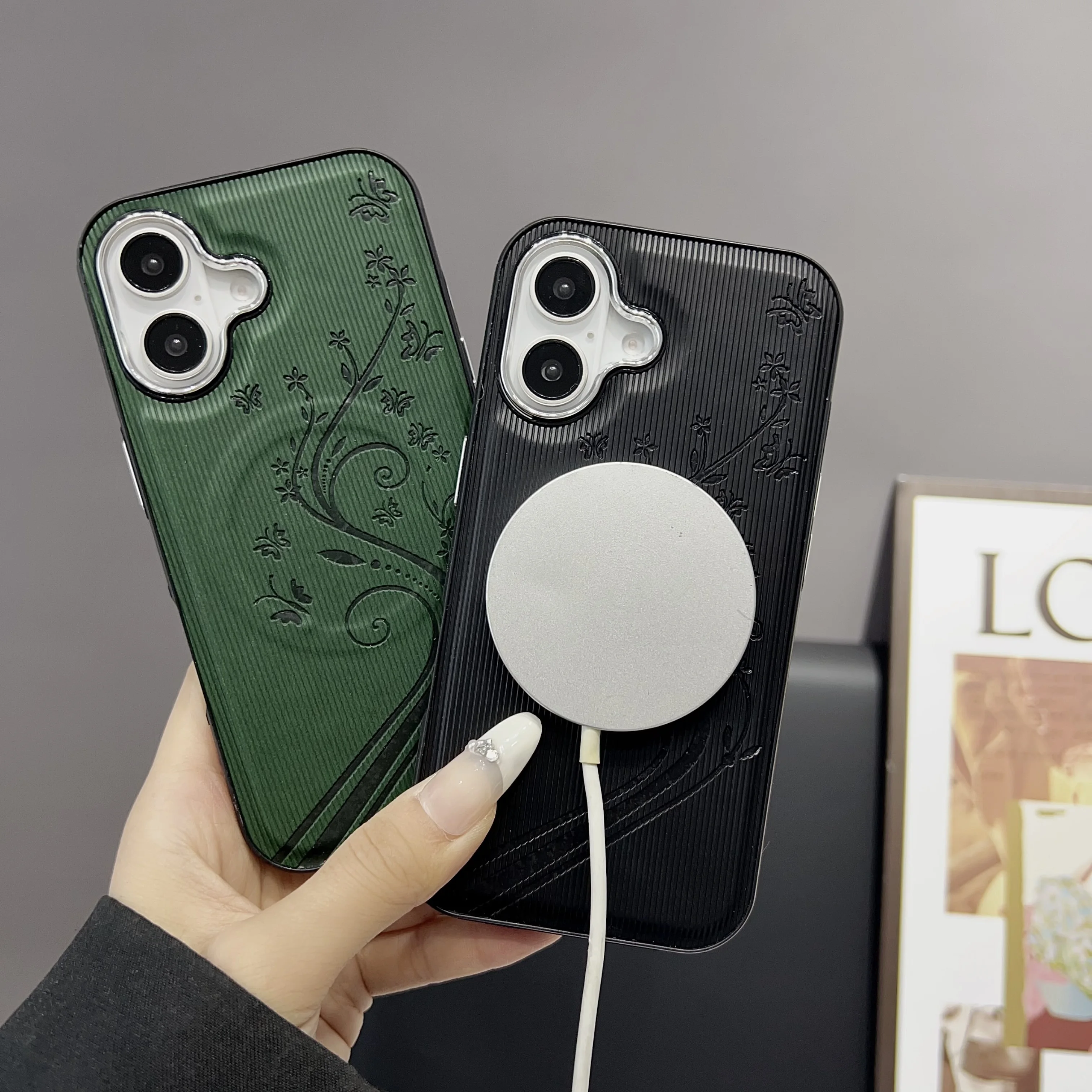 Luxury Magnetic Leather Anti-Drop and Shockproof Vertical Textile Phone ...