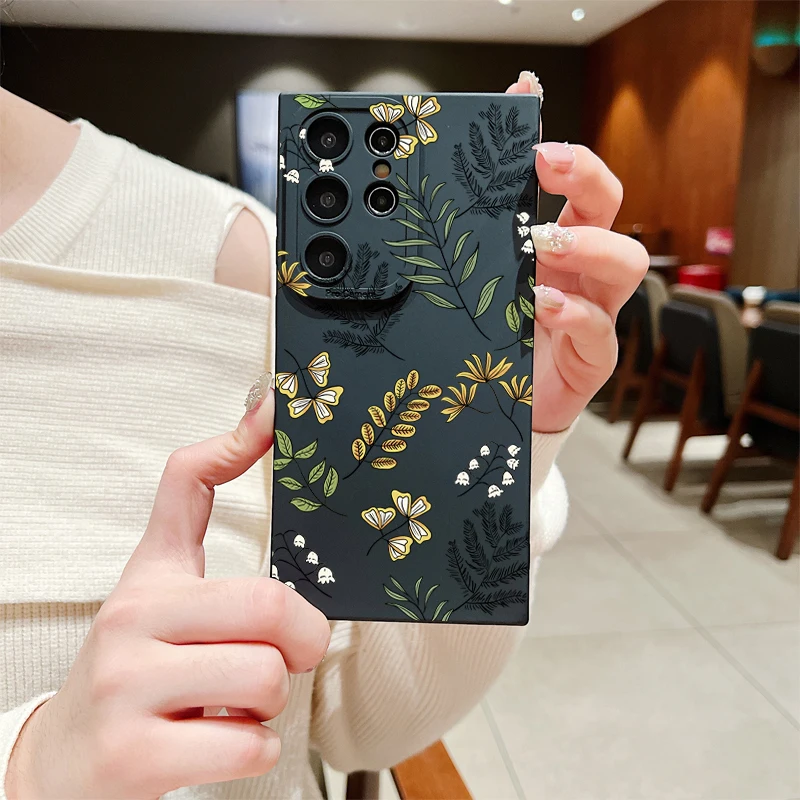 Elegant Leaf Pattern Soft Phone Case - Stylish Protective Cover for Note 20 (2)