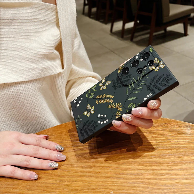 Elegant Leaf Pattern Soft Phone Case - Stylish Protective Cover for Note 20 (2)