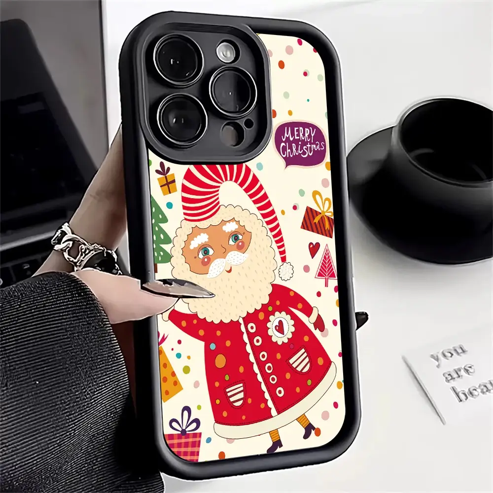 Festive Santa Claus Matte Soft Phone Case - Christmas Edition for OPPO ...
