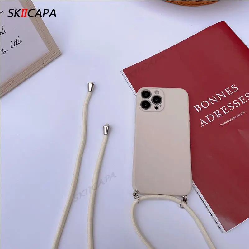 Crossbody Lanyard Silicone Case with Necklace Strap and TPU Protection ...